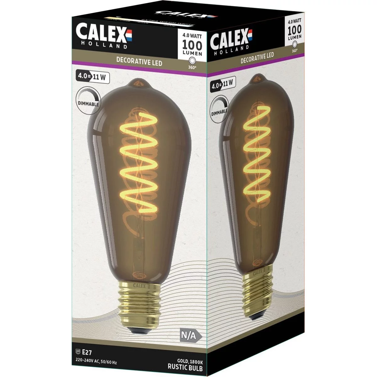 Calex LED E27 Filament Globe 4W Modern | Nostalux.fr