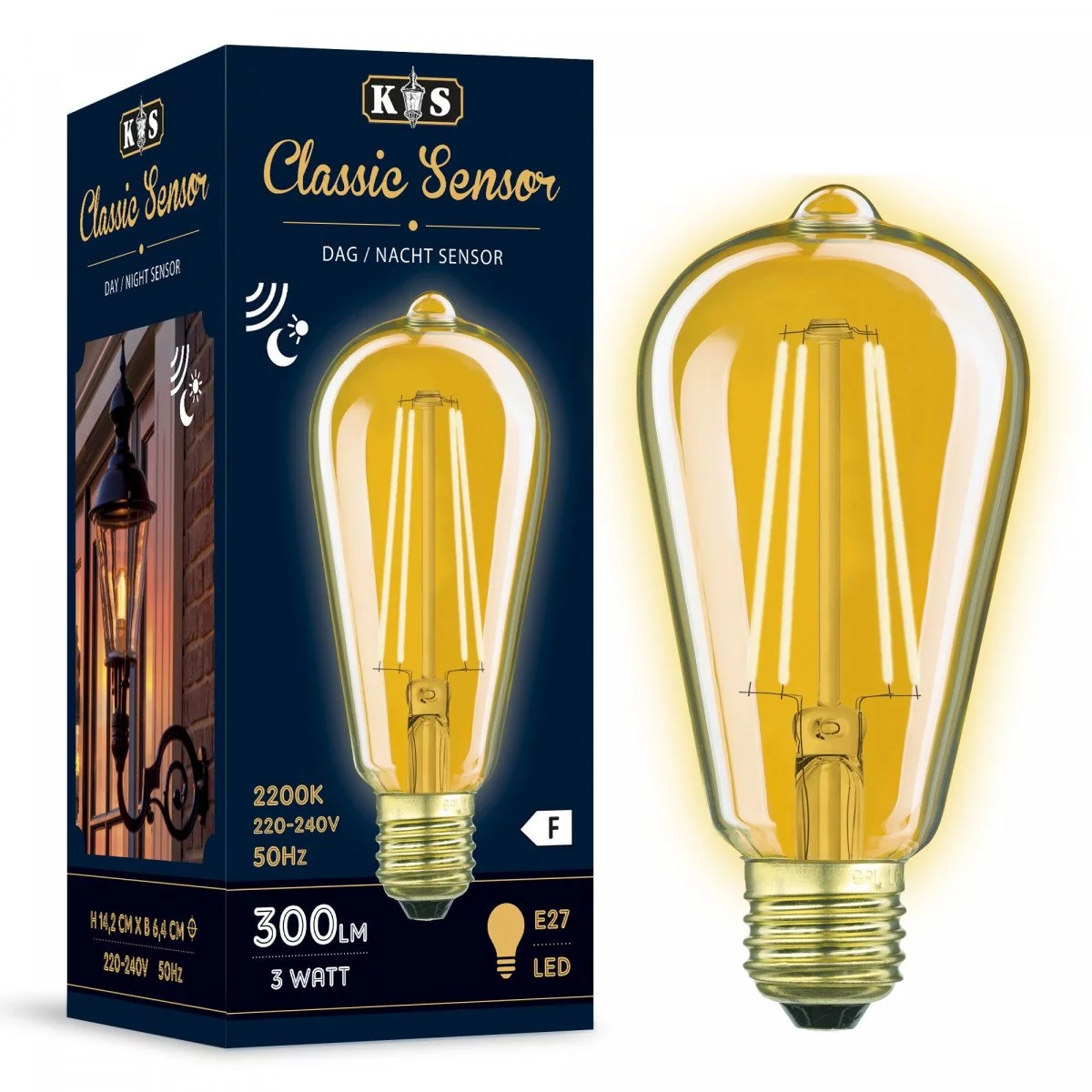 Ampoule Classic Sensor LED 3W jour/nuit