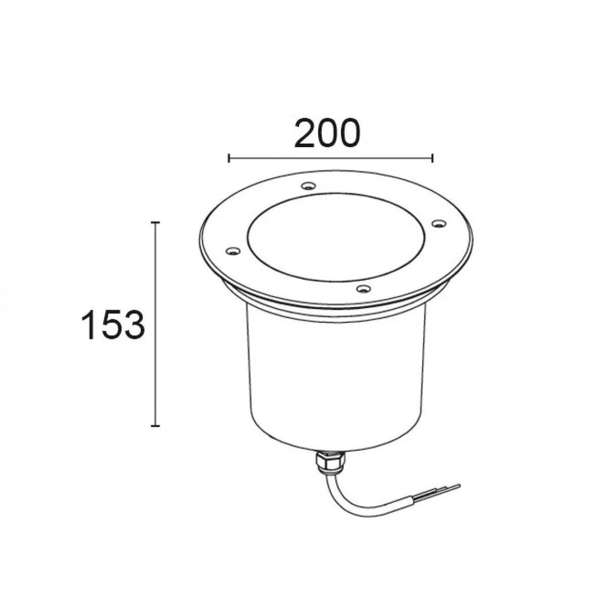 Spot au sol encastrable d'extérieur 20 Ø LED