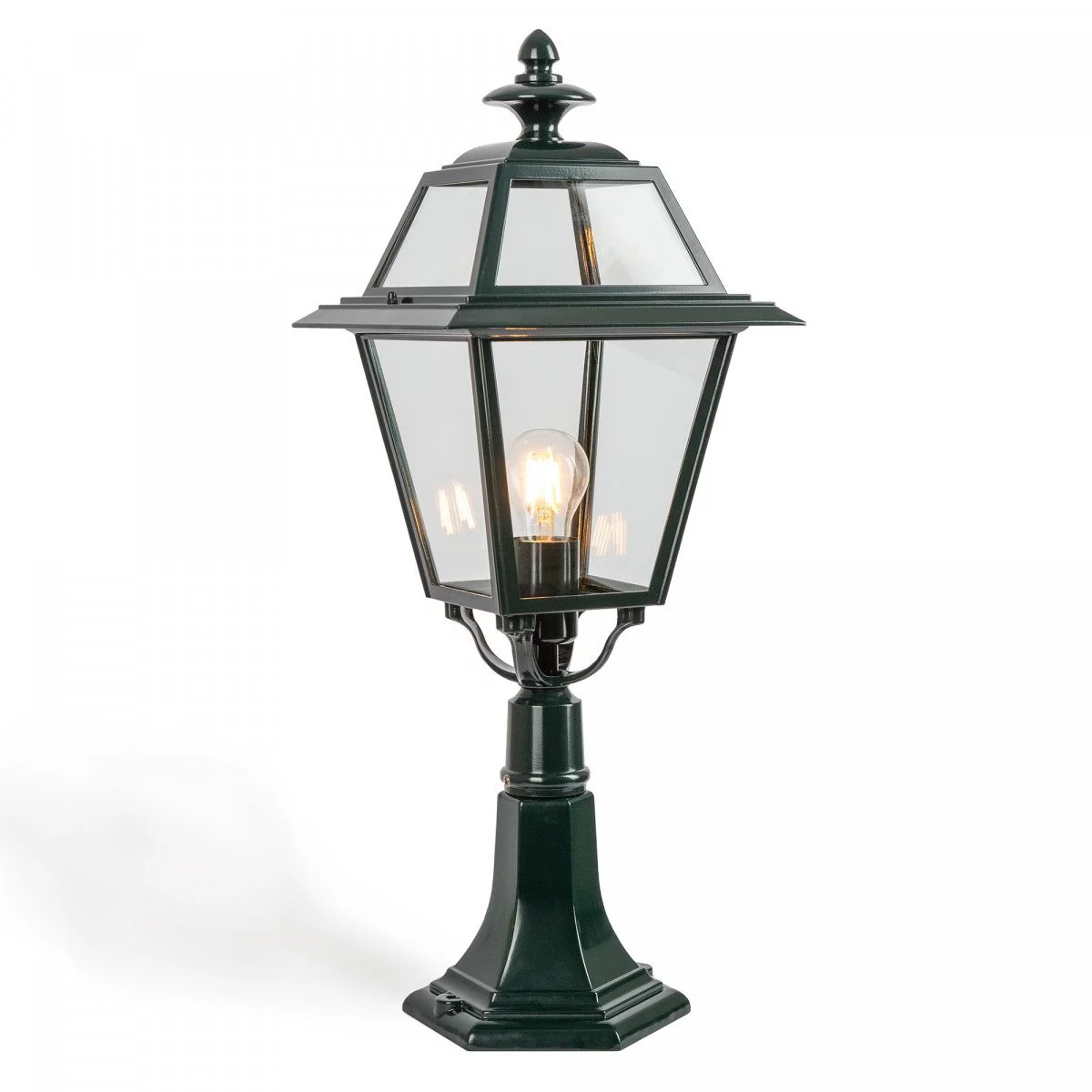 Lampe de jardin sur pied Brunssum avec lanterne carrée