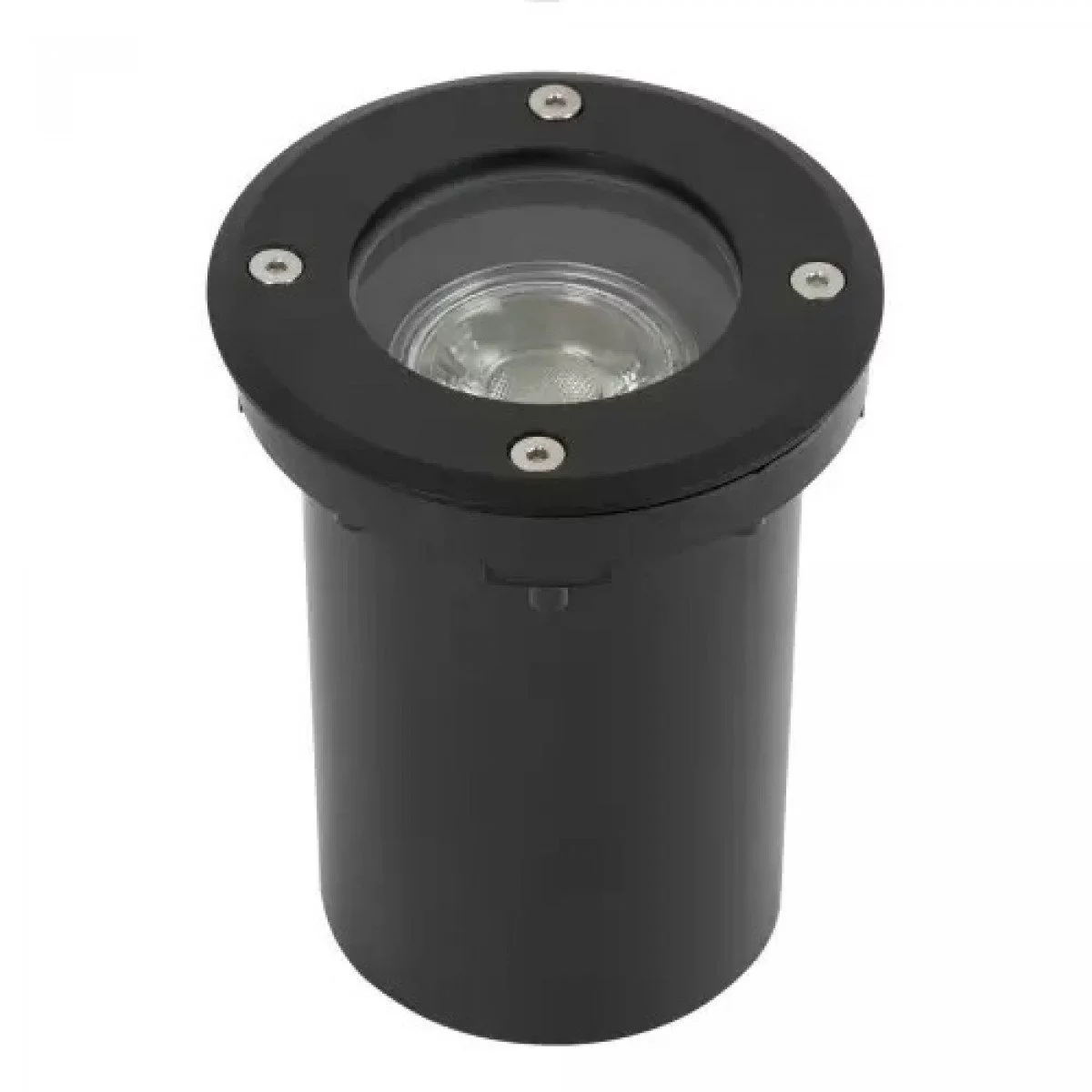 Spot au sol noir, rond, encastrable LED Ø11 acier inoxydable