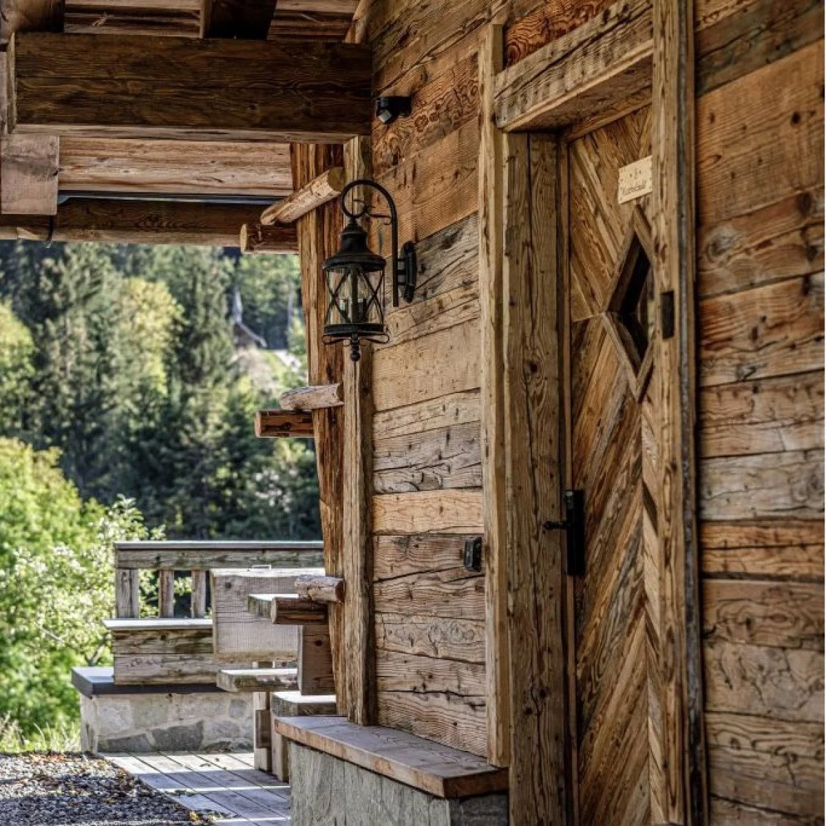 Applique extérieur Romantica brun rustique en aluminium