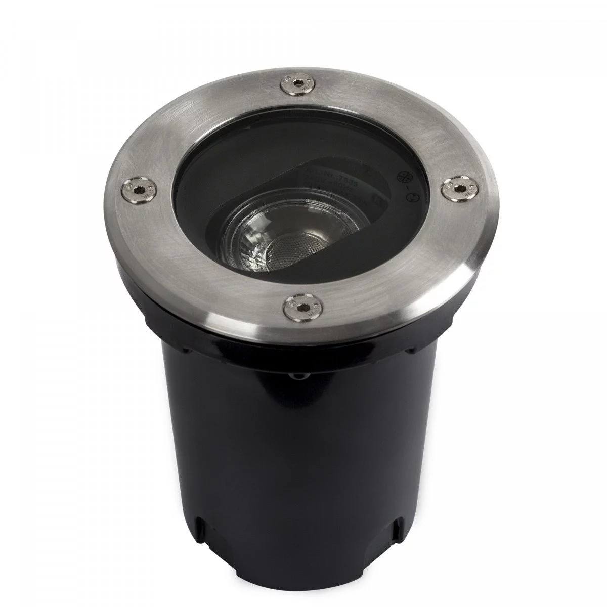 Spot de sol à encastrer orientable LED Ø12 acier inoxydable