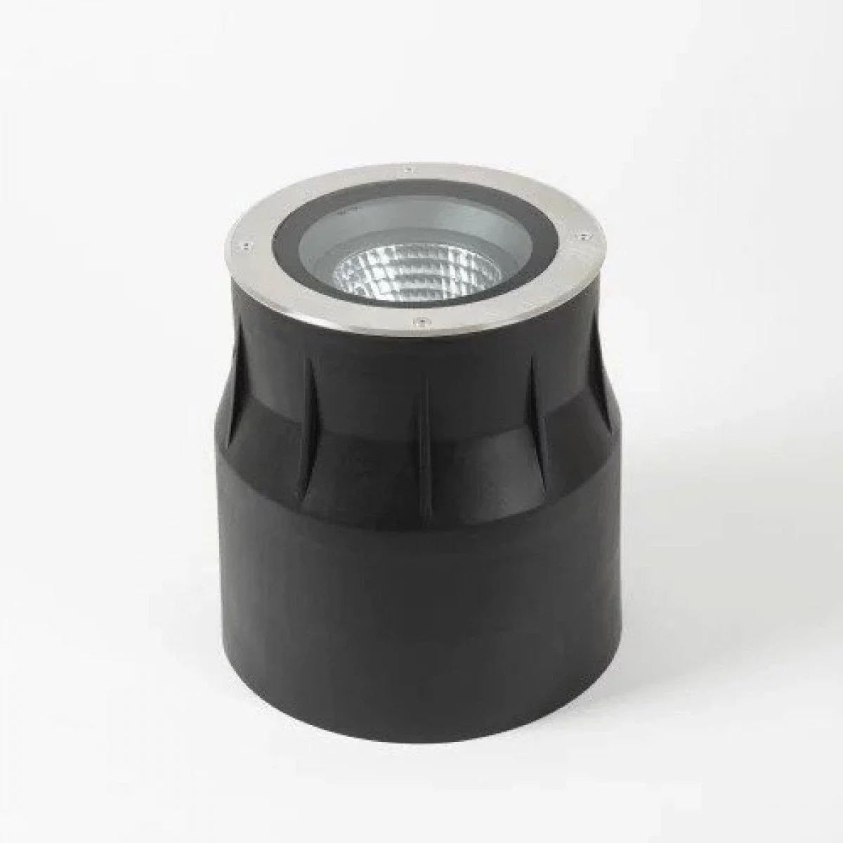 Spot au sol encastrable LED 22,5 cm Ø acier inoxydable