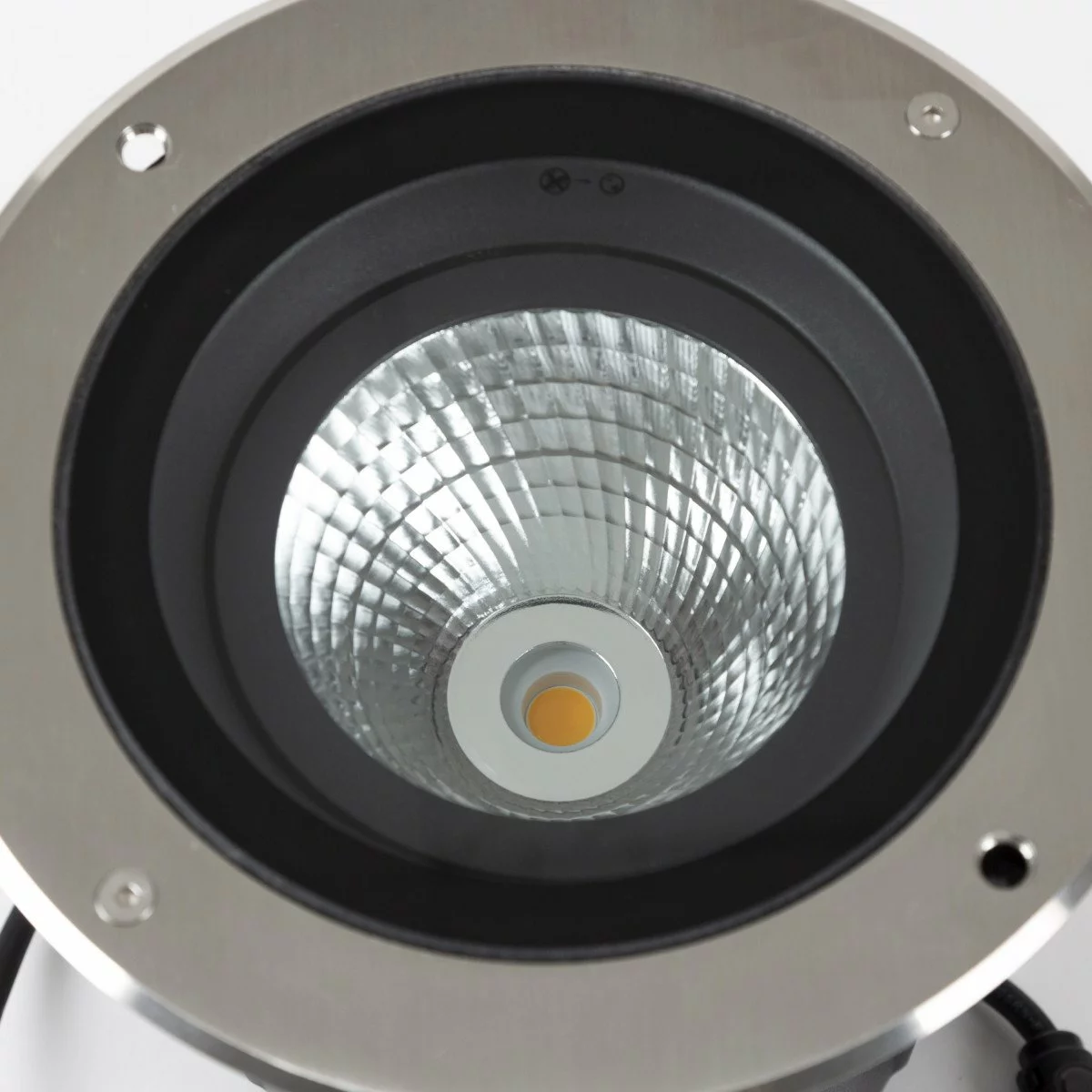 Spot au sol encastrable LED 22,5 cm Ø acier inoxydable