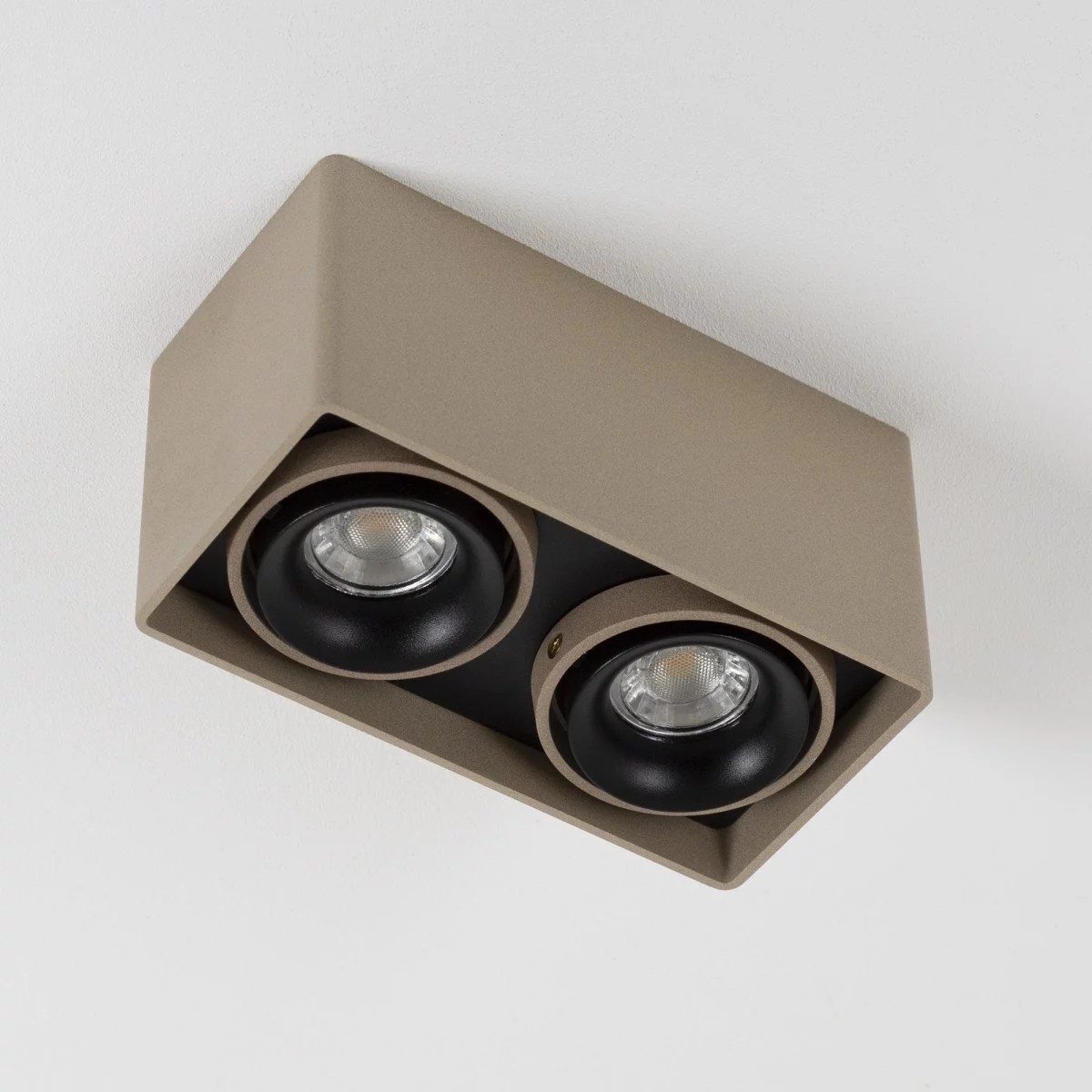 Double spot en saillie Bjorn 2 champagne orientable