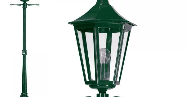 Lampadaire Zeist lanterne hexagonale avec capteur LED