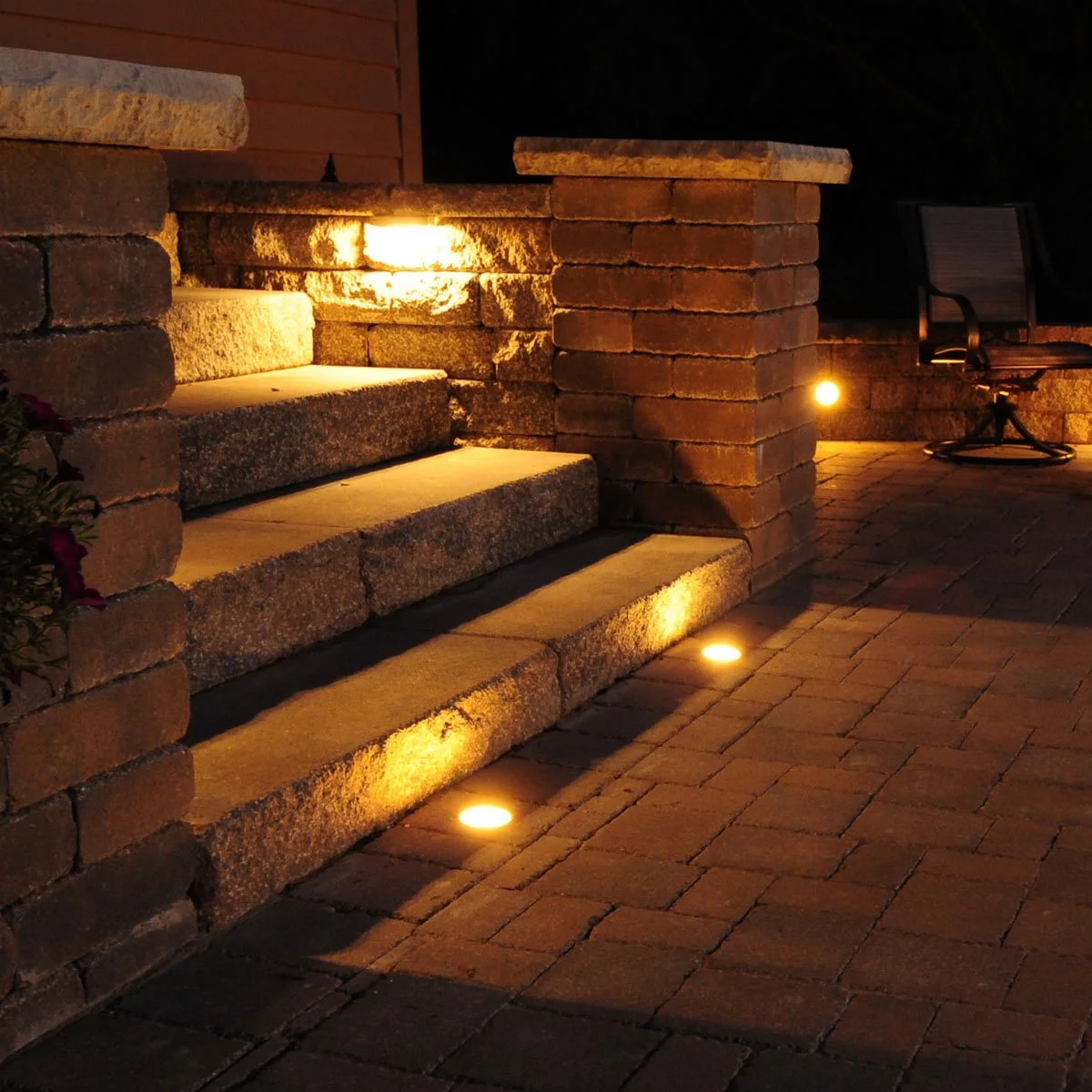 Spot de sol à encastrer orientable LED Ø12 acier inoxydable