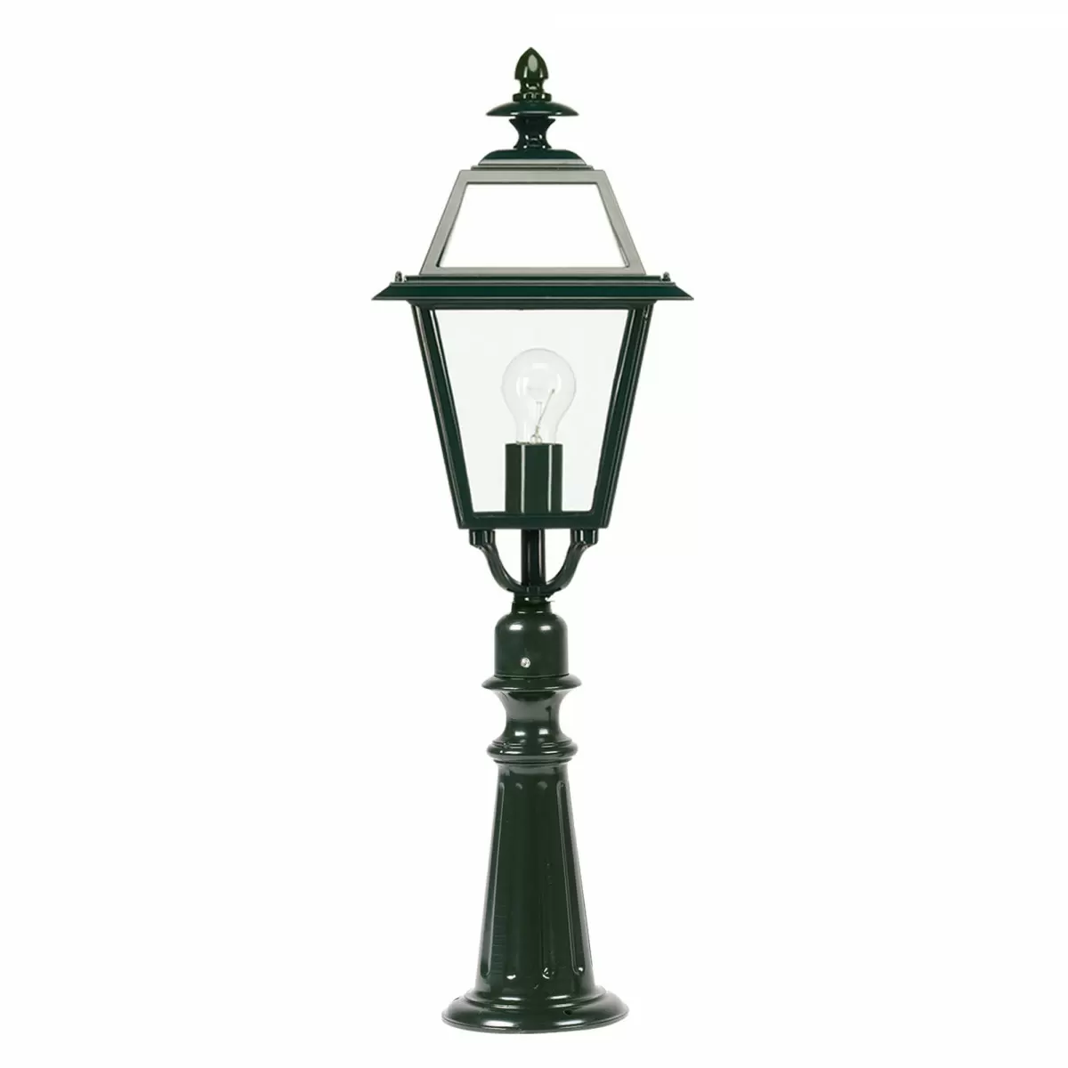 Lampe de jardin sur pied Doenrade avec lanterne carrée