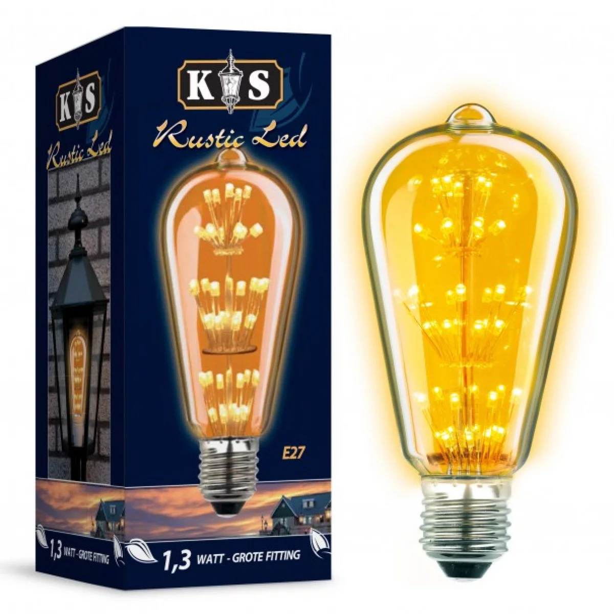 Pack de 6 ampoules Rustic LED